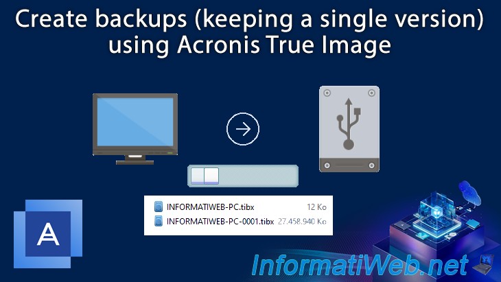 Create backups (keeping a single version) using Acronis True Image (Cyber Protect Home Office ...