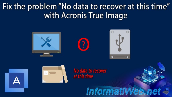 Fix the problem "No data to recover at this time" with Acronis True ...