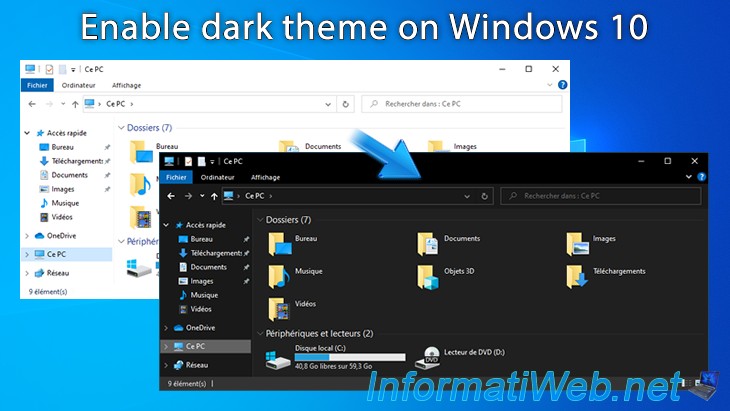 Enable Dark Theme On Windows 10 Windows Tutorials Informatiweb